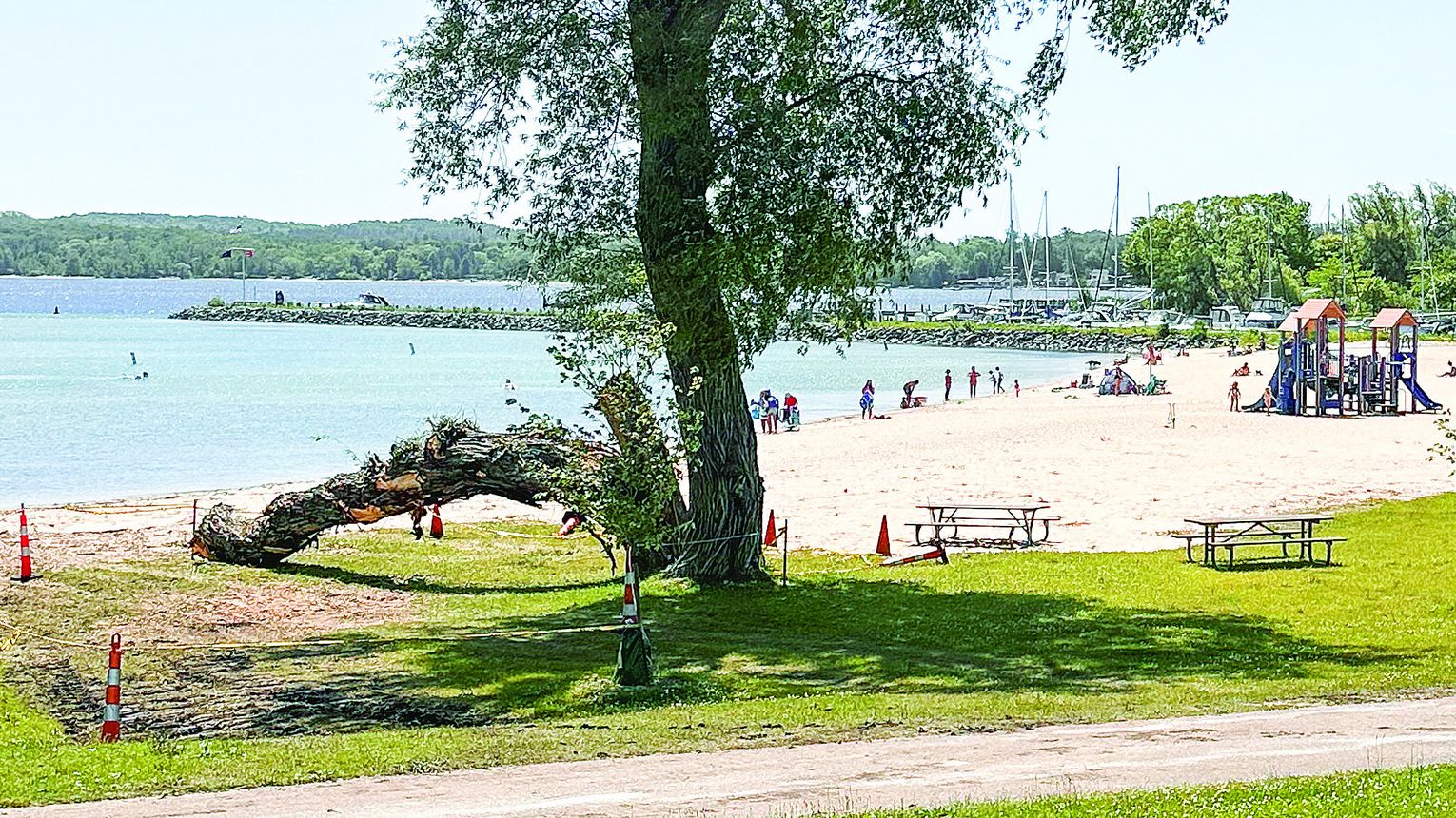 Storm brings rain, hail