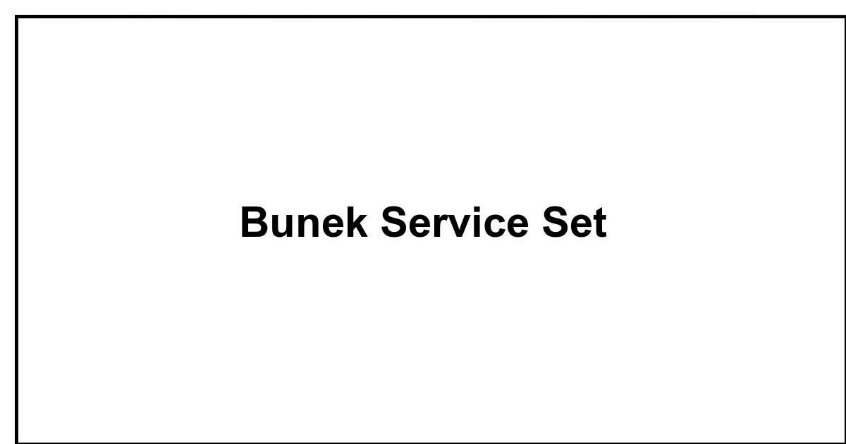 Obituary: Bunek Service Set