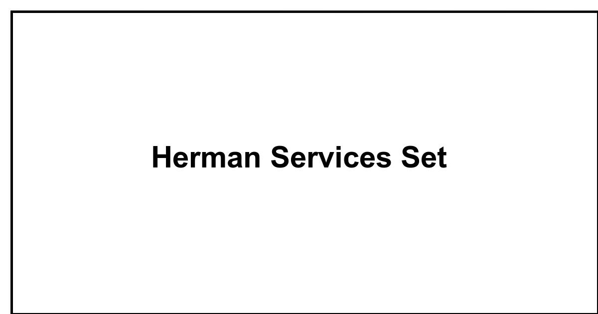 Obituary: Herman Services Set